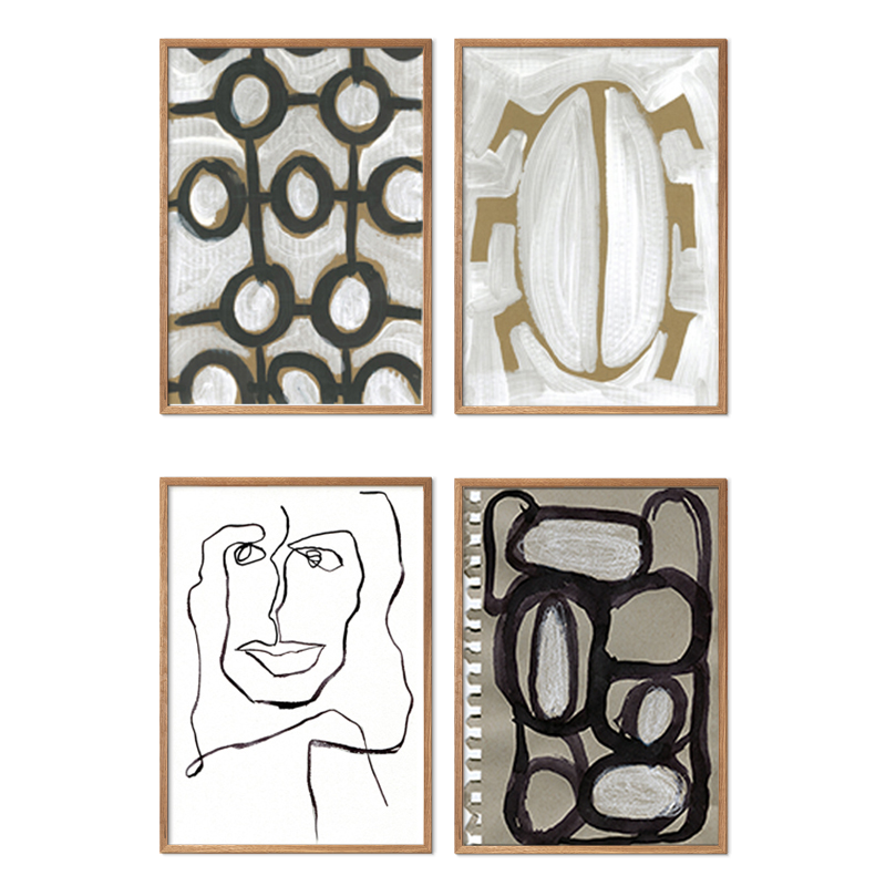 Kunstkort i kunstfærdig, elegant og moderne stil